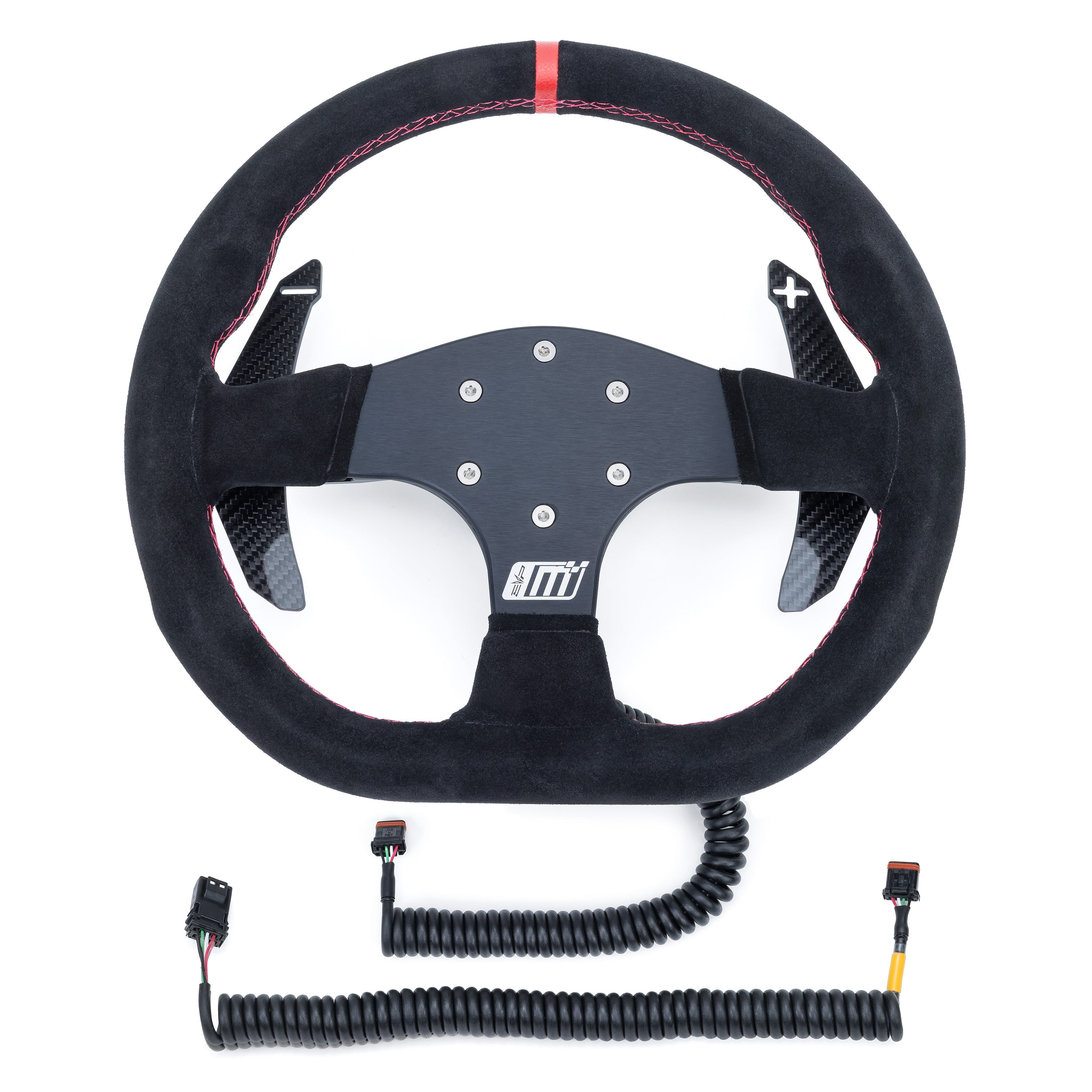 EVP.MOde Race Steering Wheel with Carbon Fiber Paddles and Quick-Relea ...